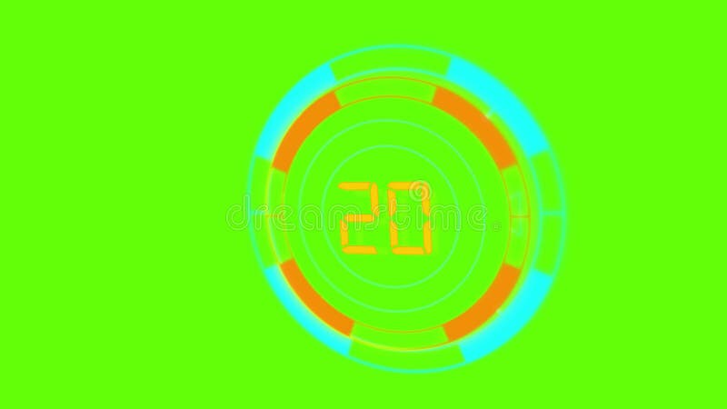 Countdown Clock Digits Board Panels Timer Counter Green Screen Loop ...