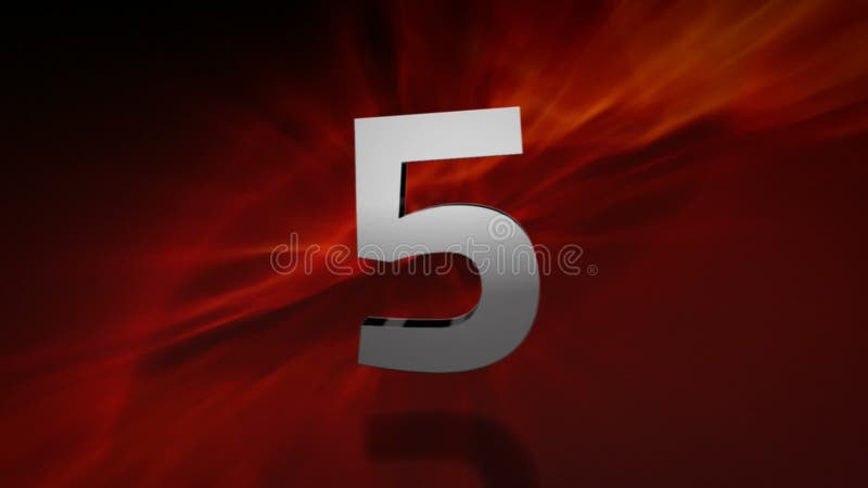Digital Countdown on a Red Background Stock Footage - Video of ...