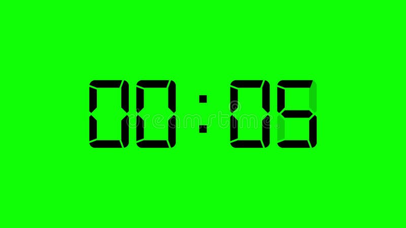 Digital Countdown 60 Seconds Motion Graphics with Green Screen ...