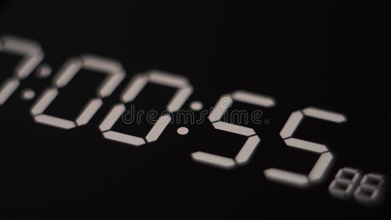 Digital Countdown Timer. Electronic Stopwatch Close-up. Stock Footage ...