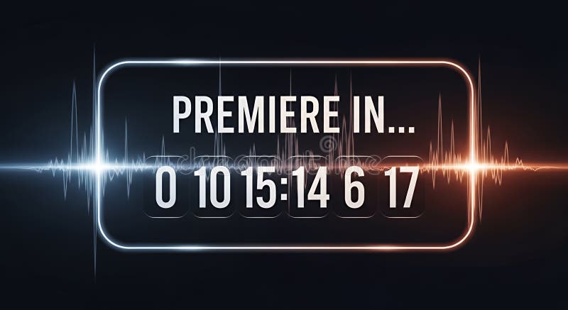 Premiere Countdown Timer stock photo. Image of glow - 392519032