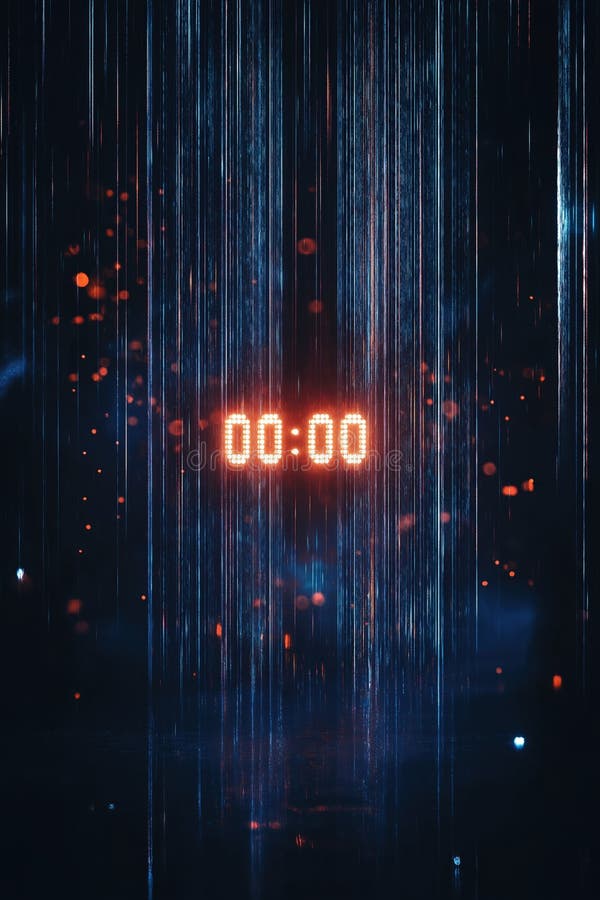 Digital Countdown Timer Illuminated Against a Dark Backdrop with ...