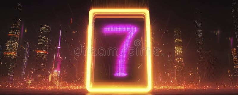 Digital Countdown Timer with Neon Colors on New Year S Eve Stock Image ...
