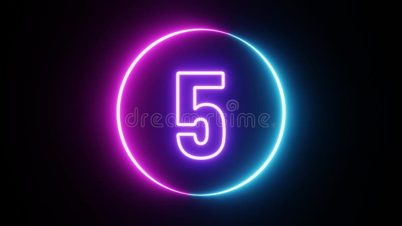 Pink 4K 10 Second Countdown from 10 To 0 on a Black Background Stock ...