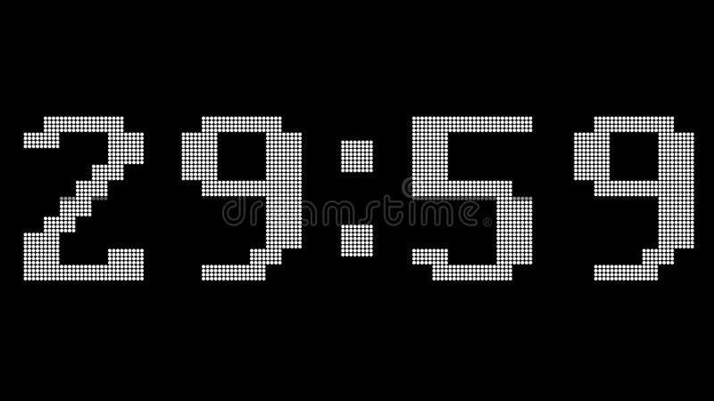 Digital Countdown from 60 To Zero. LED Display Stock Video - Video of ...