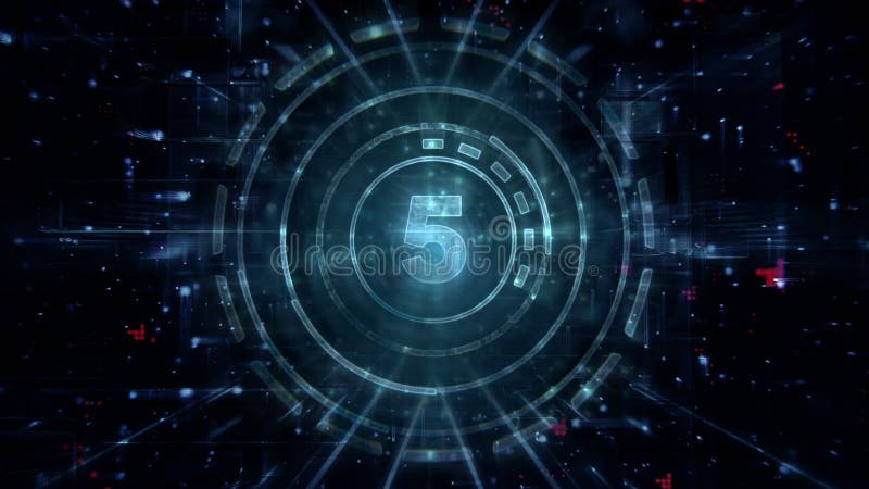 Digital Counter on an Abstract Technology Background Stock Video ...