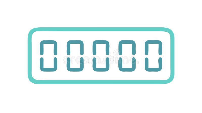 Digital Counter Display, Numeric Readout Screen, Vector Design ...