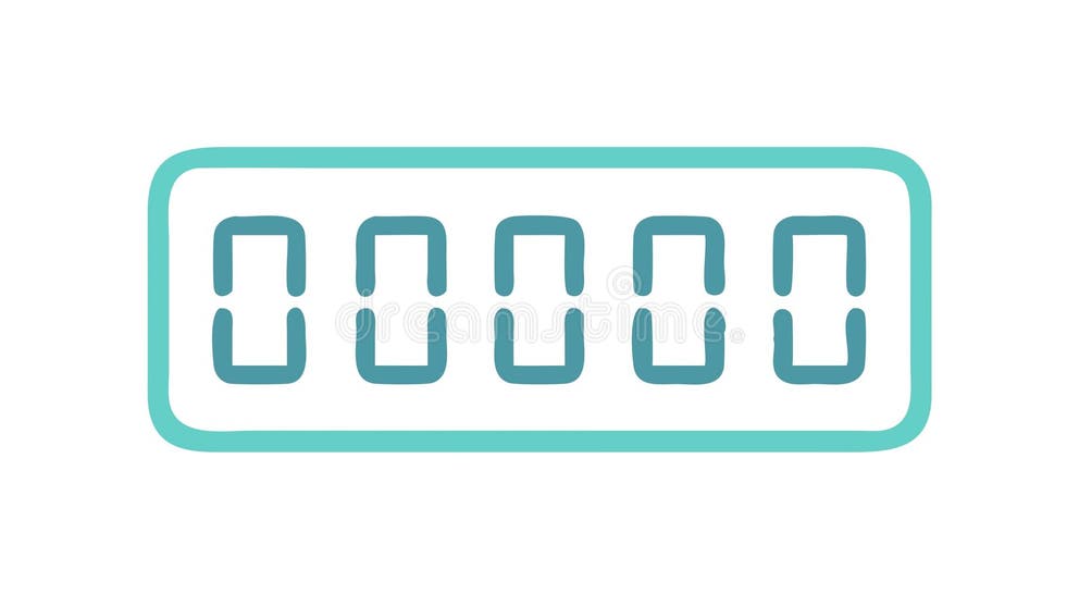 Digital Counter Display, Numeric Readout Screen, Vector Design ...