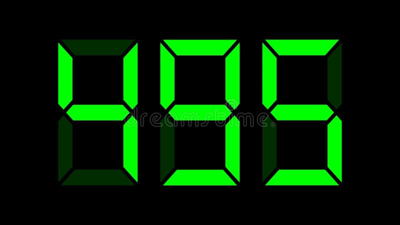 Digital Counter 0-999 - Each Number in Separate Frame, 50fps Stock ...