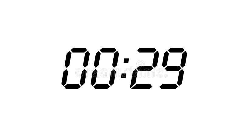 Digital Counting Animation, Time Counter Symbol and Countdown, Alarm ...