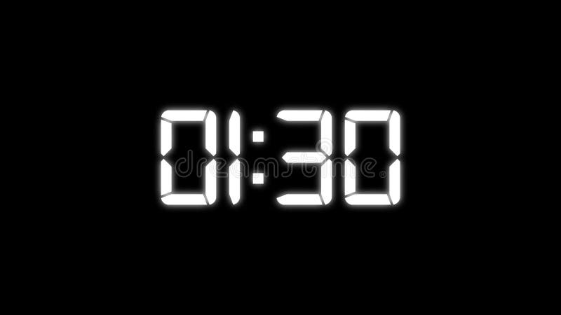 Digital Counting Animation, Time Counter Symbol and Countdown, Alarm ...