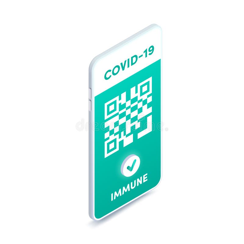 Digital Covid-19 Vaccine Passport on Smartphone Screen with QR Code ...