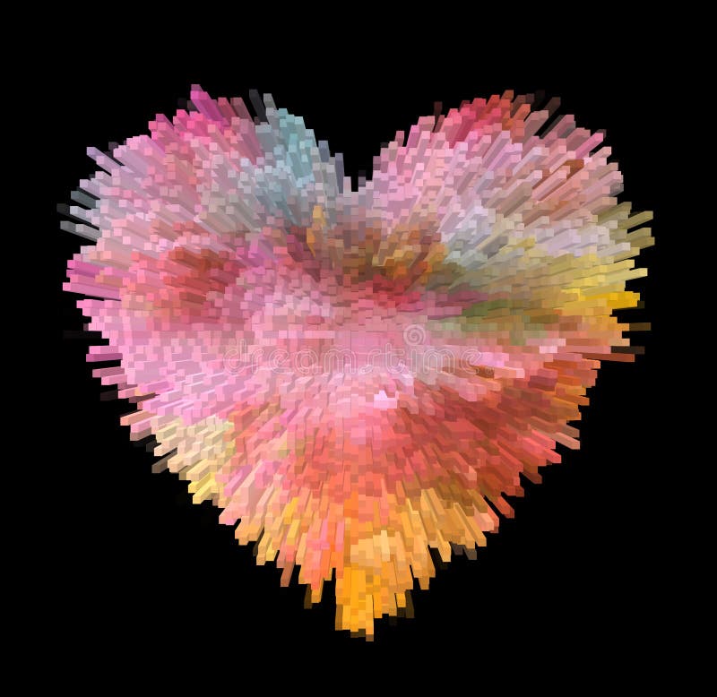 Exploding heart stock illustration. Illustration of rushing - 11050144