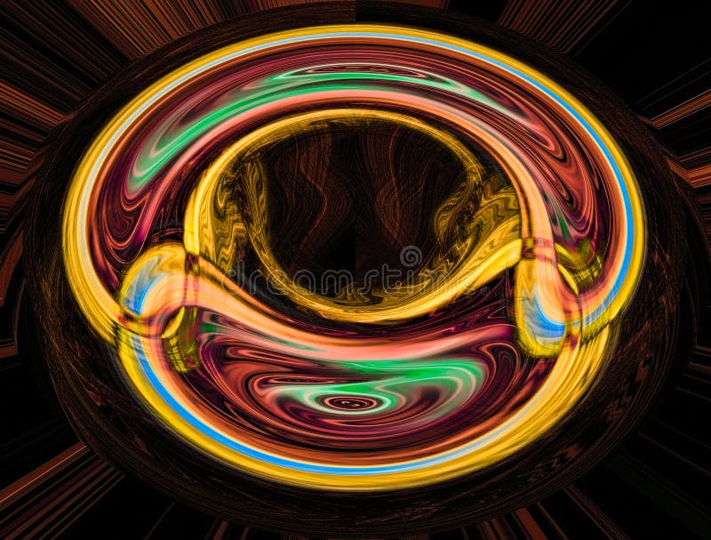 Digital Created Graphic Logo in Multi Colors Stock Illustration ...