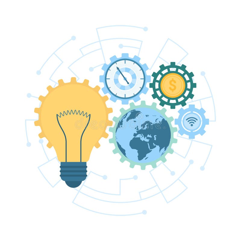 Digital Creative Solution, Global Innovation, Light Bulb and Globe ...