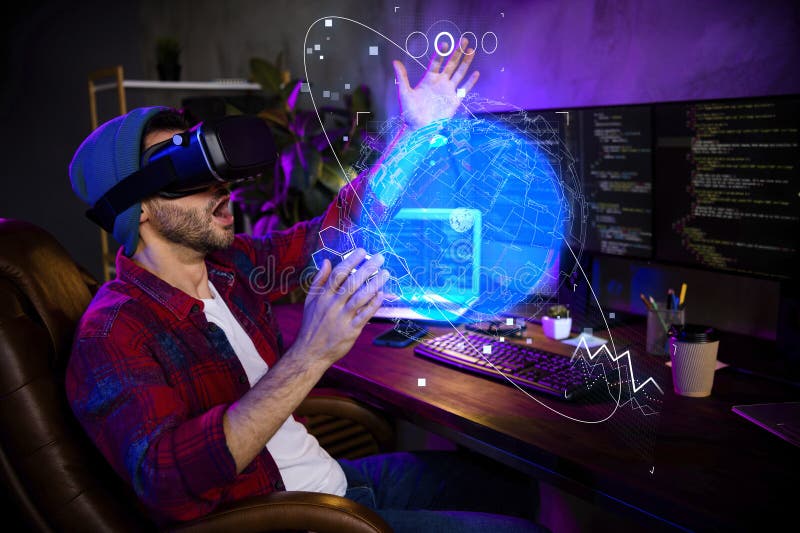 Digital Creative Template Collage of Programmer it Specialist Develop ...