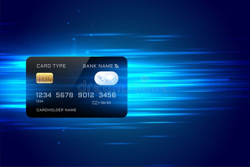 Digital Credit Card Payment Background in Fast Technology Style Stock ...