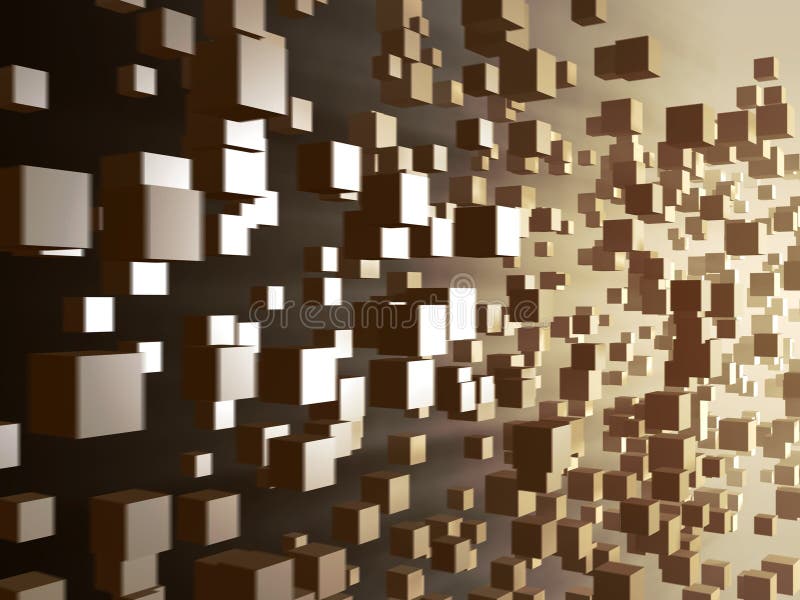 Digital cube flow stock illustration. Illustration of science - 2208482