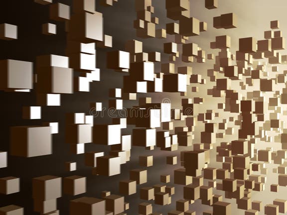 Digital cube flow stock illustration. Illustration of science - 2208482