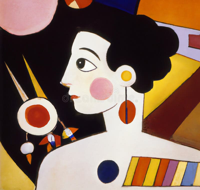 Digital Cubism, Array of Human Faces Pieced Together, Each Face Encoded ...