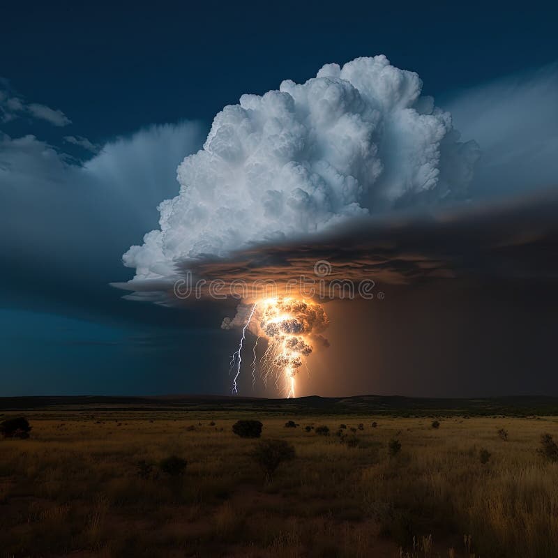 Digital Cumulonimbus Cloud with LED Lightning: a Futuristic Background ...