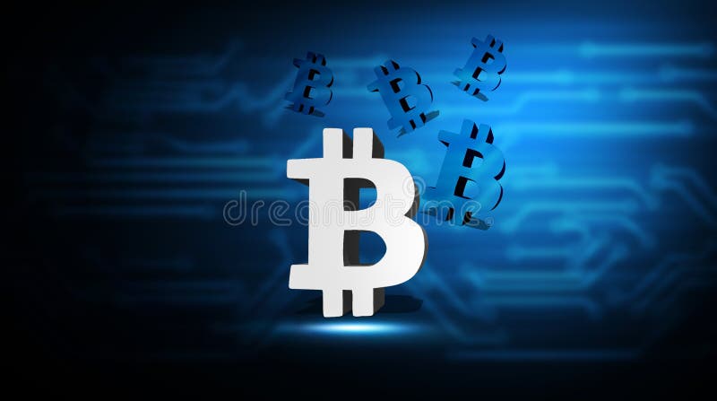 Digital Currency Concept of World Technology Network, 3D Illustration ...
