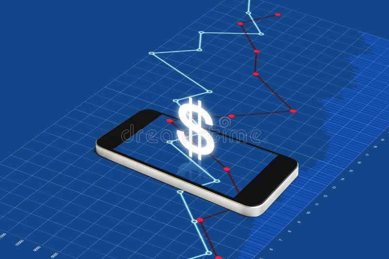 Digital Currency and Electronic Online Banking. Mobile Smart Phone with ...