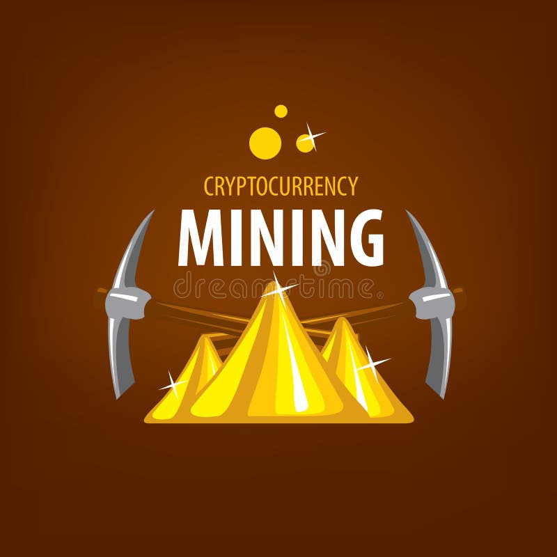 Digital currency mining stock vector. Illustration of gold - 115756490