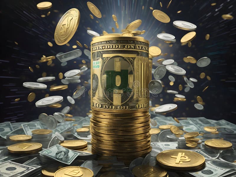 Digital Currency Revolution: Captured in Pixels Stock Photo - Image of ...