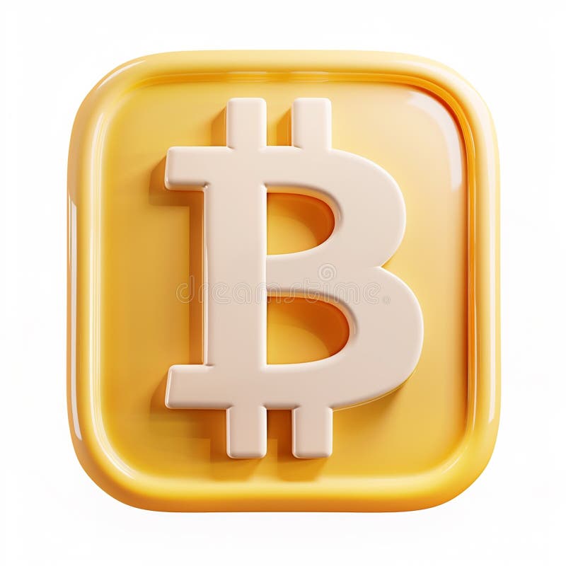 Digital Currency Symbol Displayed on a White Background Stock ...