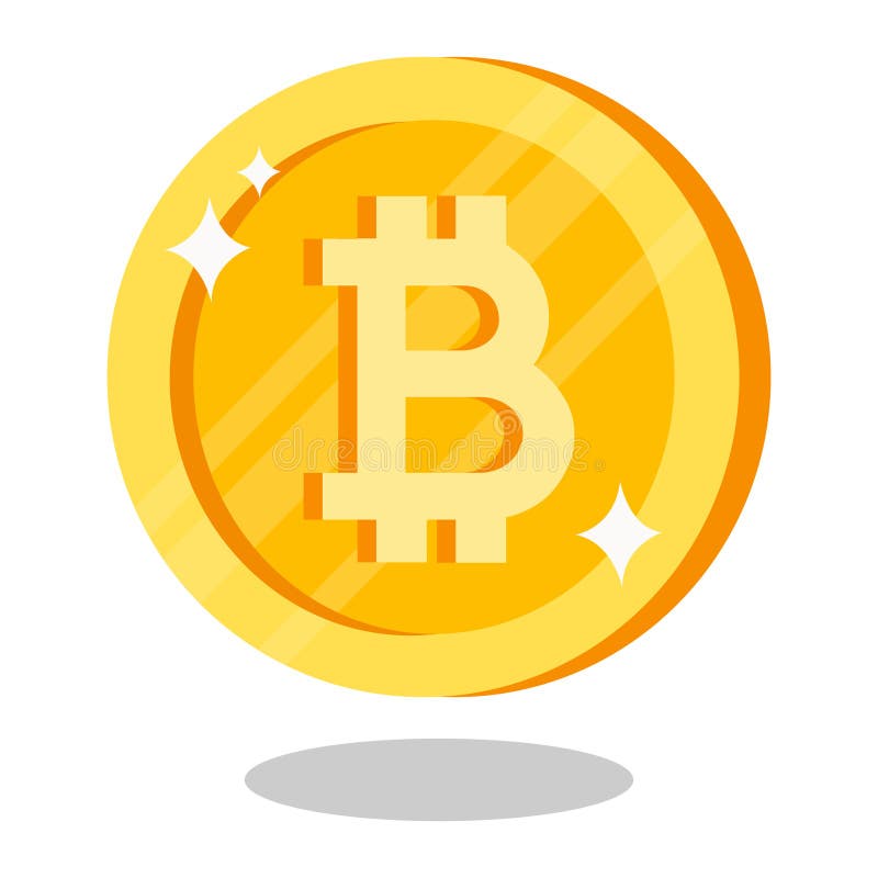 Digital Currency Symbol Representing Bitcoin with Shiny Effects and a ...