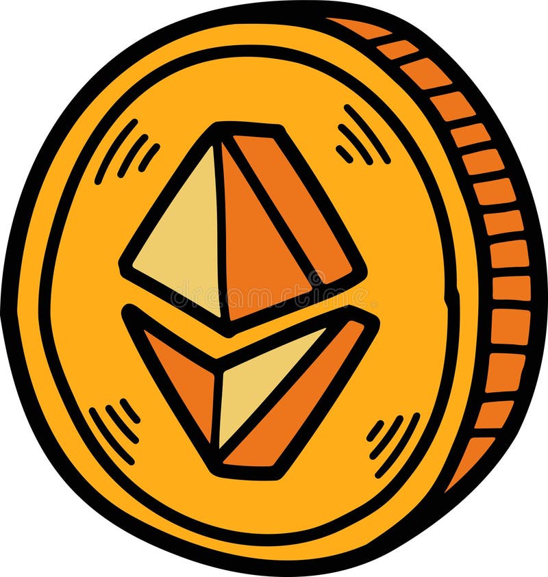 Digital Currency Symbols Hand Drawn Illustrations in Line Art Style ...