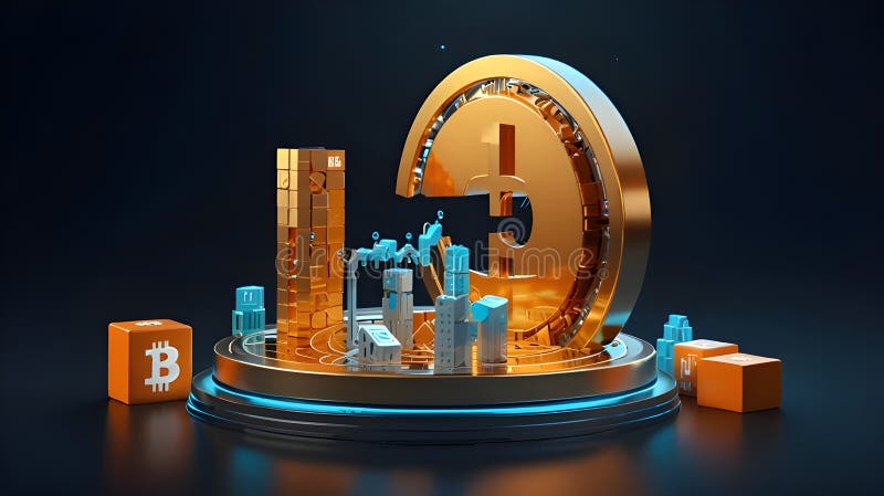 Digital Currency World Concept Stock Illustration - Illustration of ...