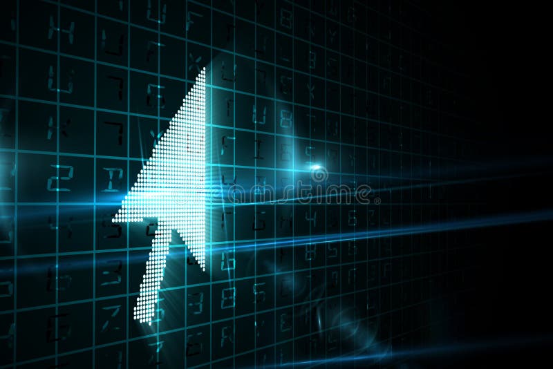 Digital cursor stock illustration. Illustration of technology - 255328118
