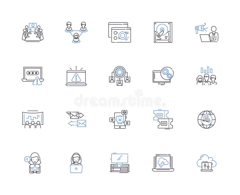 Digital Customer Experience Outline Icons Collection. Digital, Customer ...