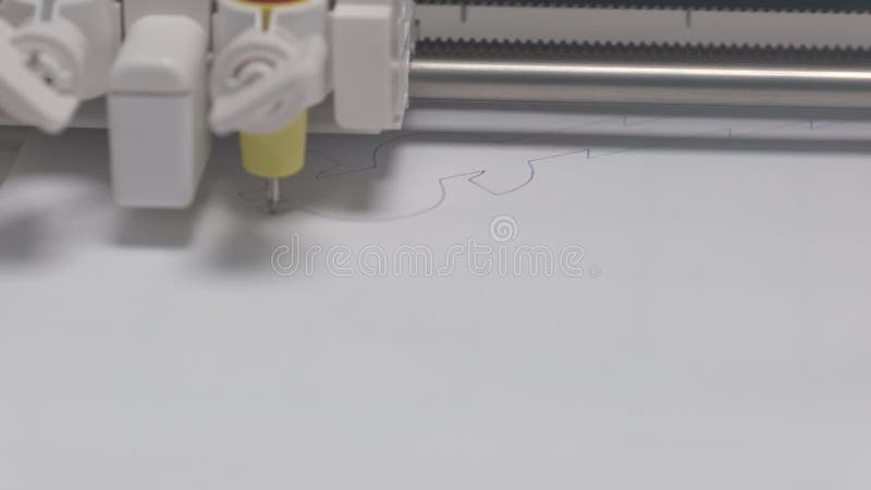 Digital Cutting and Creasing Plotter Draws Dollar Sign Stock Video ...