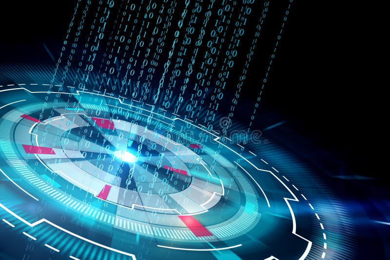 Dark binary code wallpaper stock illustration. Illustration of business ...