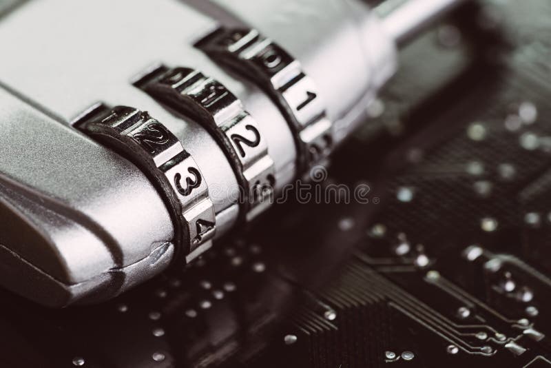 Digital Cyber Safety or Security Encryption Concept, Code Numbers on ...