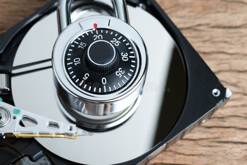 Digital Cyber Safety or Security Encryption Concept, Combination Stock ...