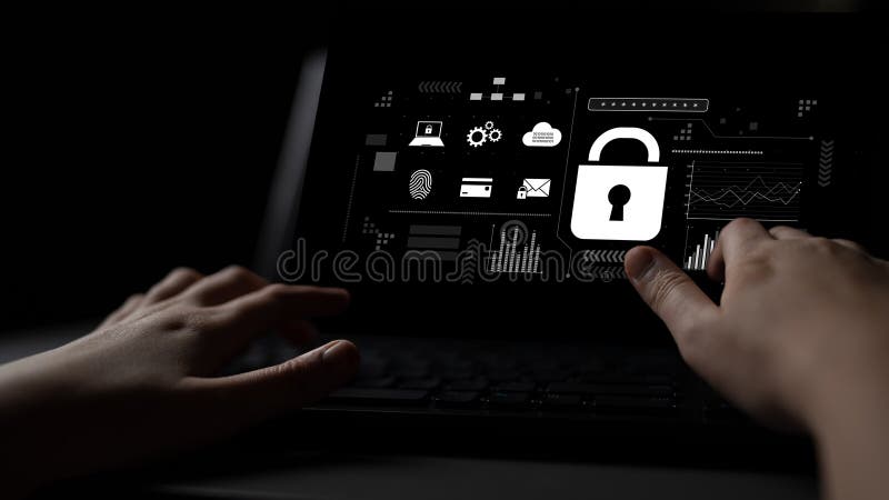 Data Encryption Security Code on a Computer Display. Data Encryption ...