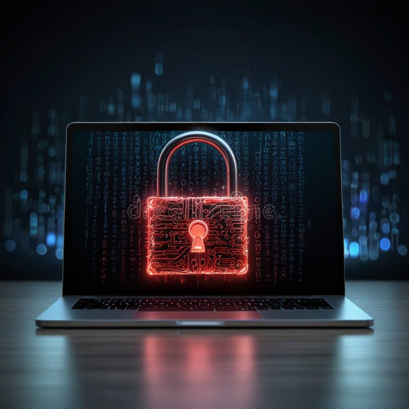 Cyber Security Ransomware Email Phishing Encrypted Technology Stock ...