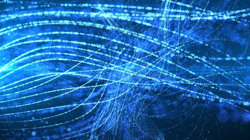 Digital Cyber Space Particles Stock Illustration - Illustration of ...