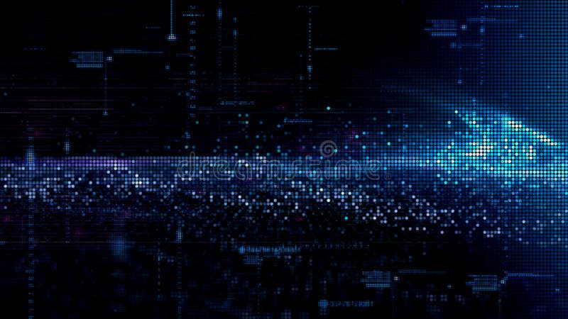 Digital Cyber Space Particles Stock Illustration - Illustration of ...