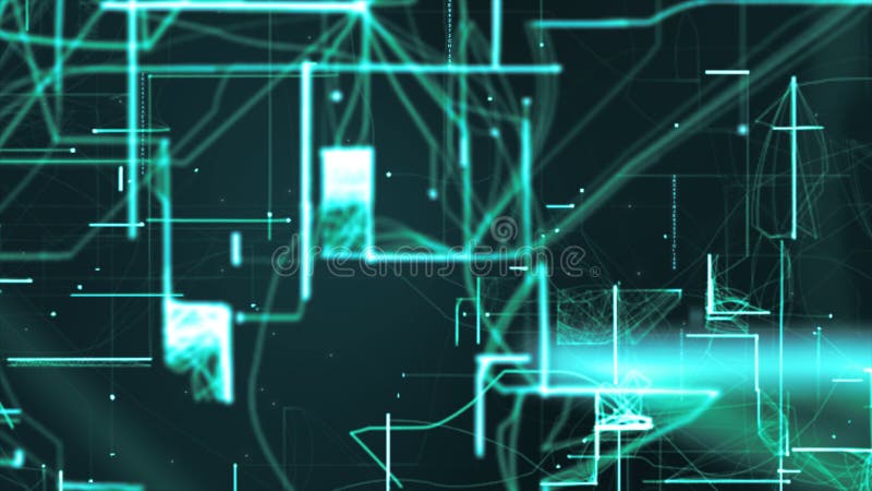 Digital Cyber Space Particles Stock Illustration - Illustration of ...