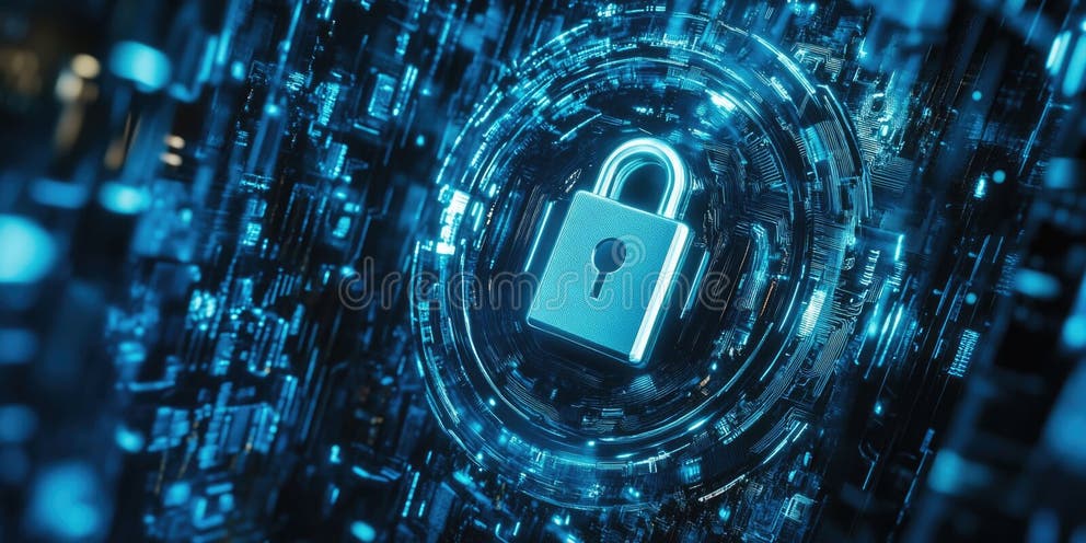 Digital Cybersecurity, Data Encryption Stock Photo - Image of ...