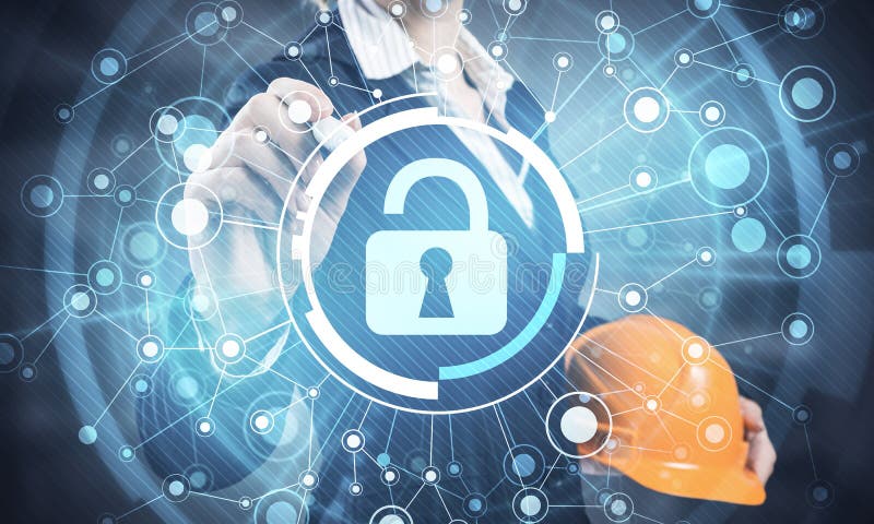 Digital Cybersecurity and Network Protection Stock Photo - Image of ...
