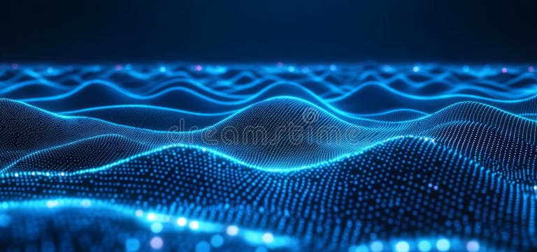 A Digital Cyberspace Background is Created by Abstract Futuristic ...