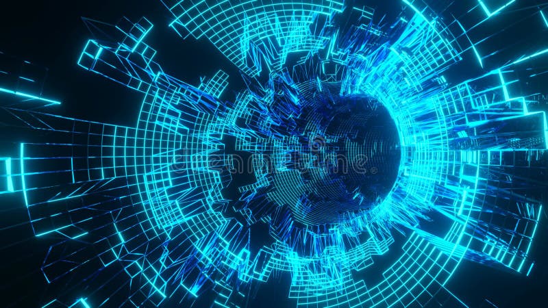 Big Data Network Connecting Glowing Nodes in Cyberspace Stock Footage - Video of data, glowing ...