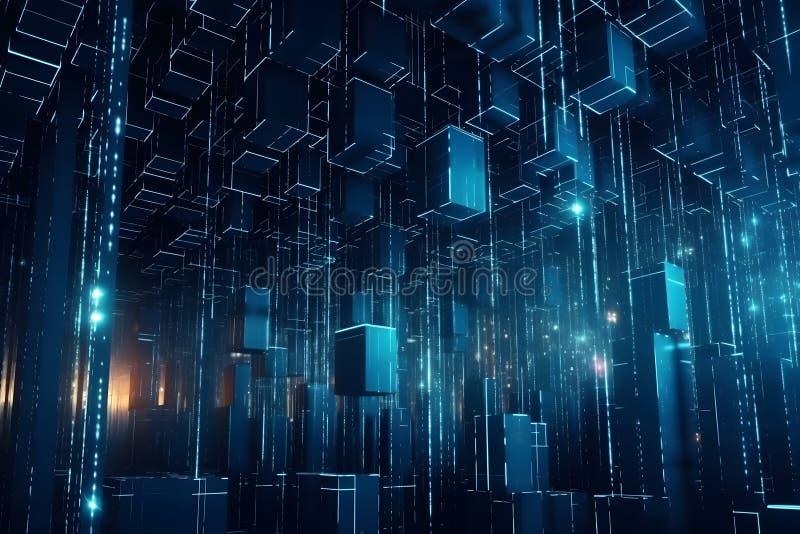 Digital Cyberspace and Digital Data Network Connections Concept. Future ...