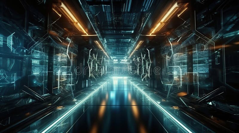 Digital Cyberspace High Tech Technology, Ai Generated Image Stock ...